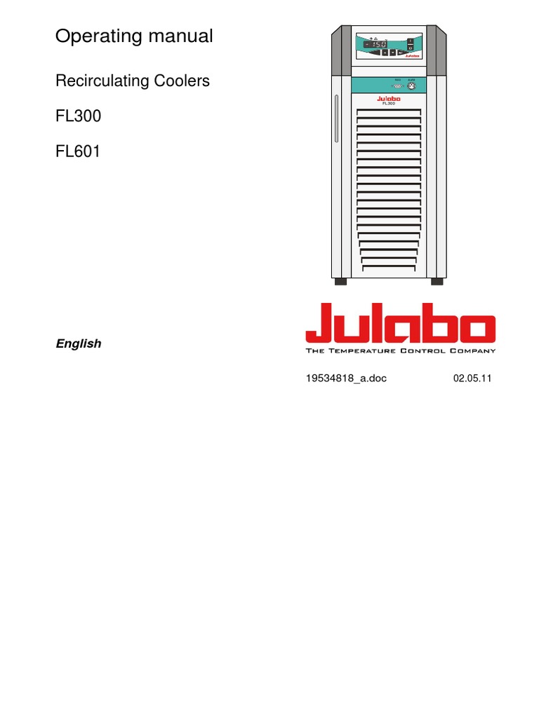 Chiller Julabo Manual en | PDF | Mains Electricity | Electrical Connector
