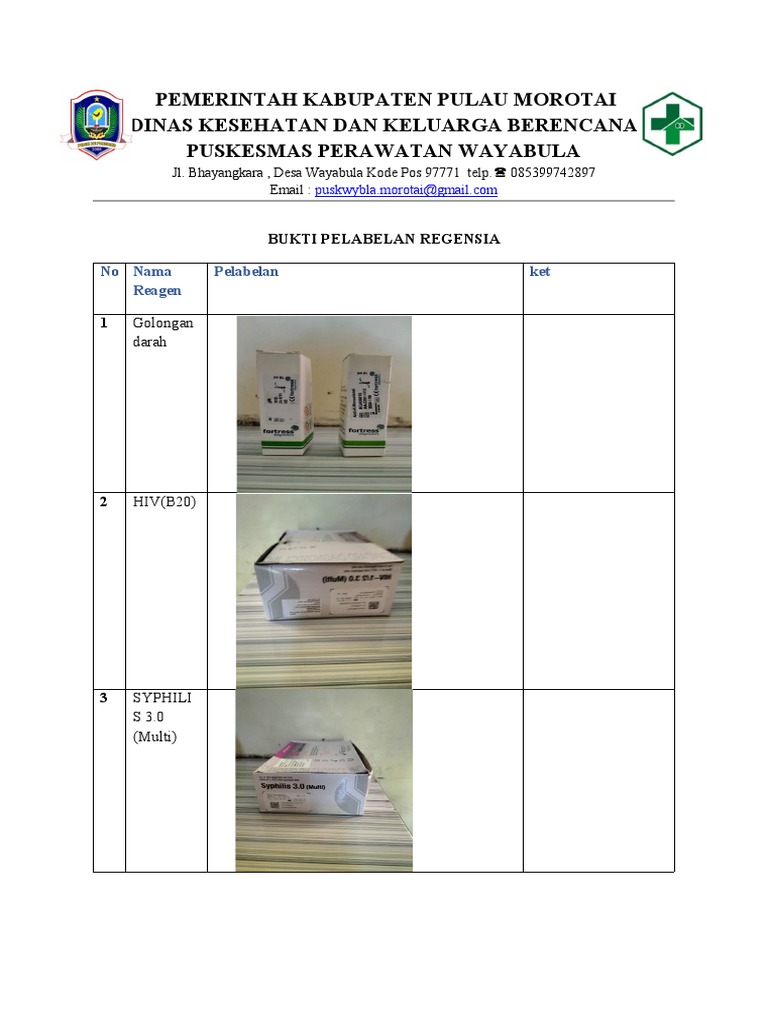 Bukti Pelabelan Reagensia | PDF | Kesehatan Holistik