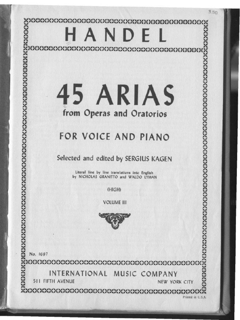 Handel Arias (Int - L, High) V3 | PDF