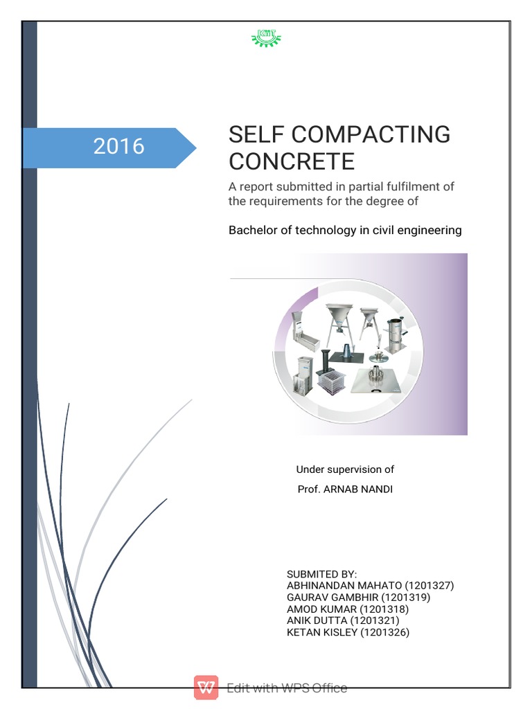Self Compacting Concret1 | PDF | Concrete | Cement