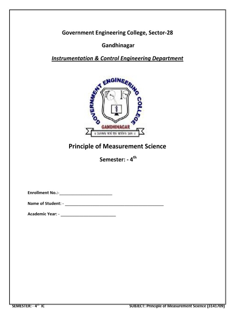 Measurement Science Principles Guide | PDF | Pascal (Unit ...