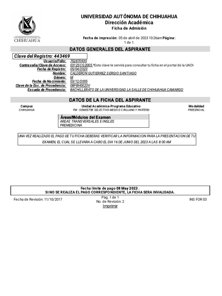 Fichas - UACh - 88 | PDF