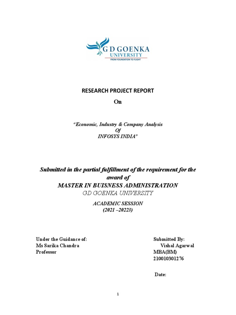 EIC Analysis Project Report of INFOSYS India | PDF