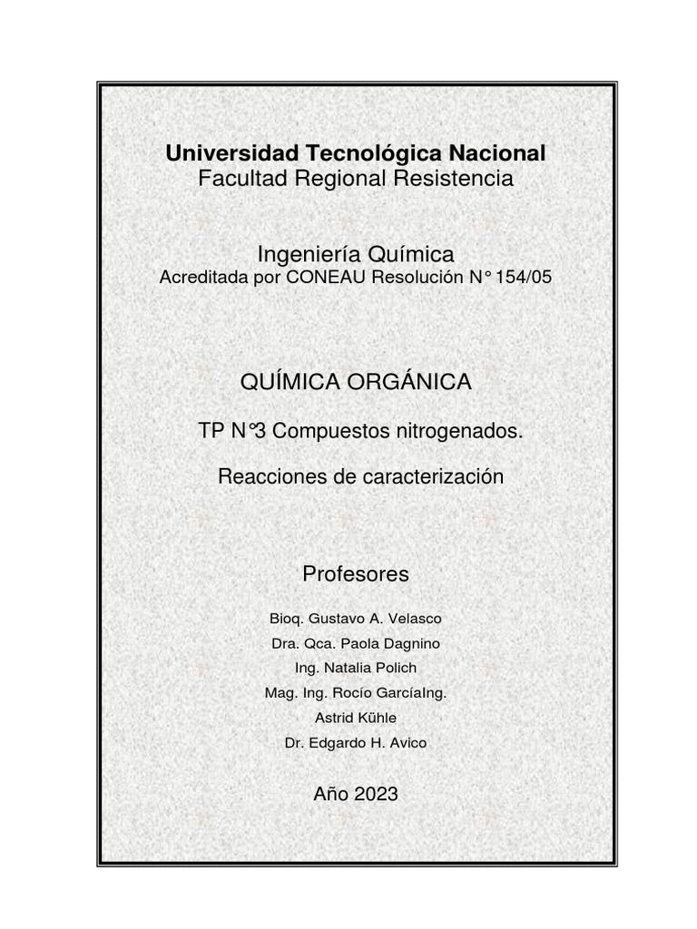 TP3 Nitrogenados | PDF | Moléculas | Química Física