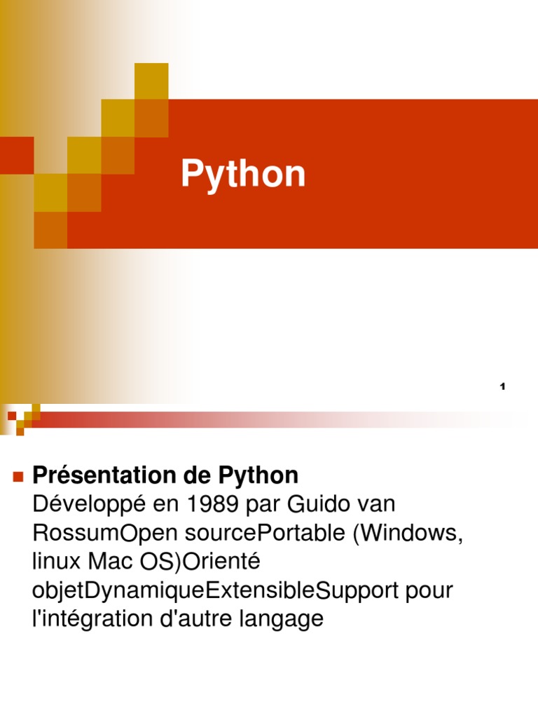 Cours Python 1 9 | PDF