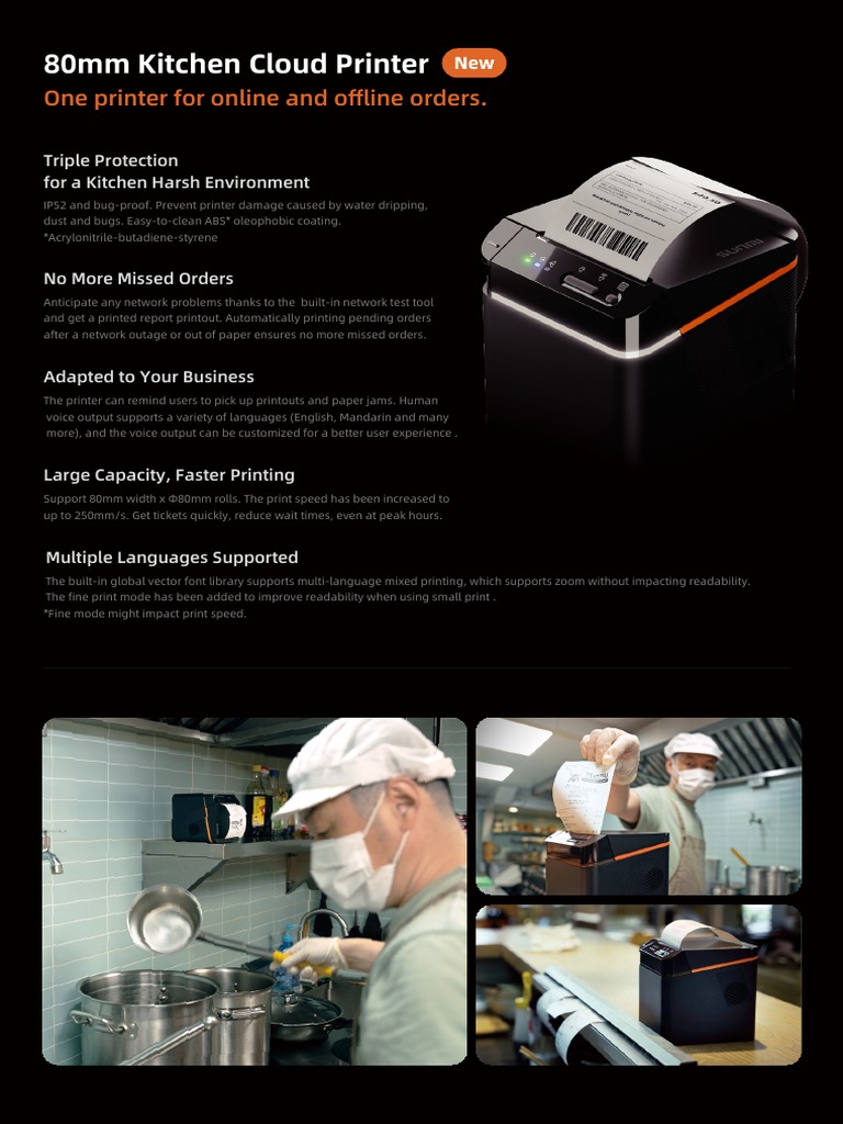 80mm Kitchen Cloud Printer | Download Free PDF | Printer (Computing) | Computer Networking