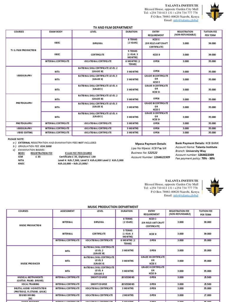 Fee Structure 2023-1 | PDF