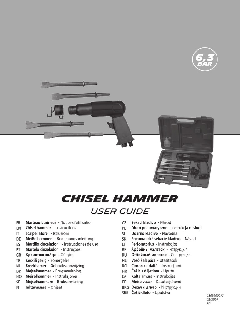 ABAC 2809913403 Chisel Hammer G-475 Manual | PDF