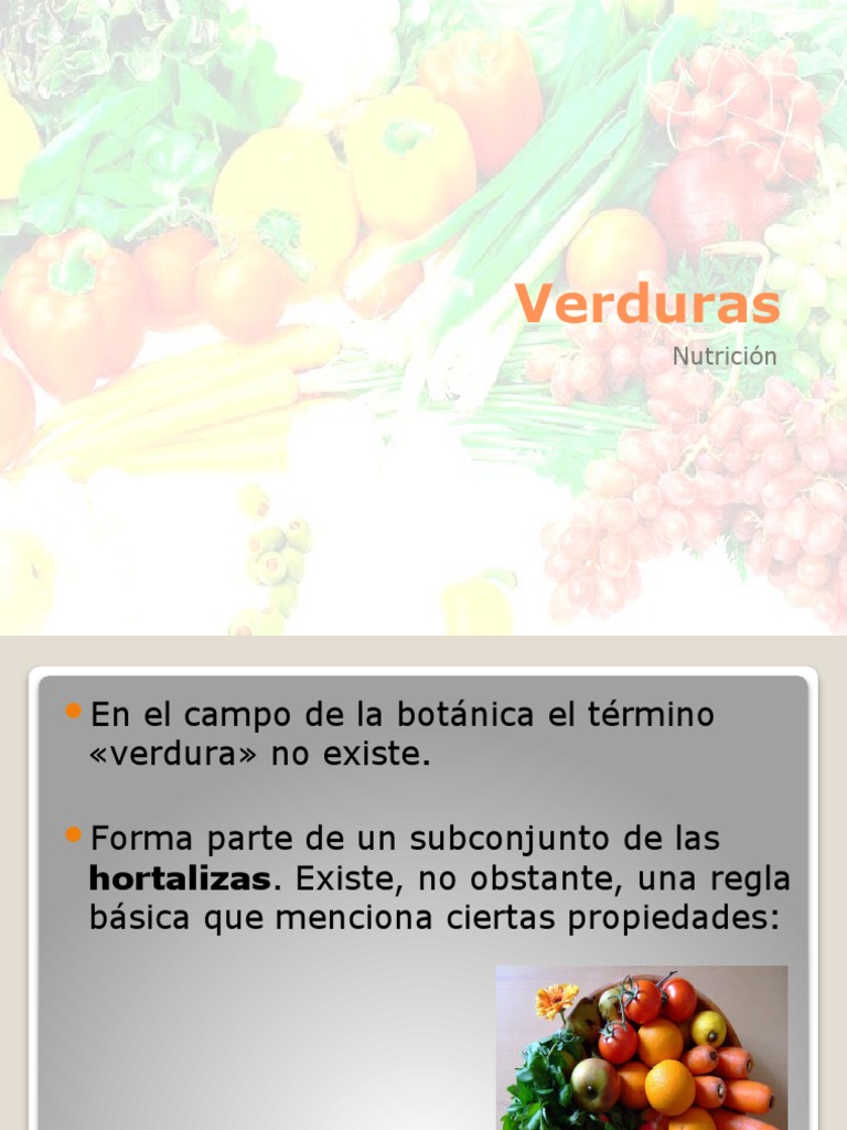 Clasificación y Usos de Verduras | PDF | Vegetales | Brócoli