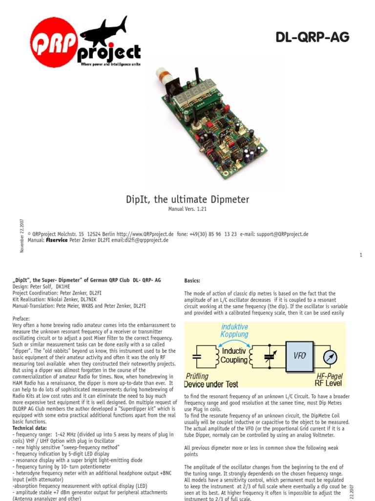 Super Dipmeter "DipIt" Manual | PDF