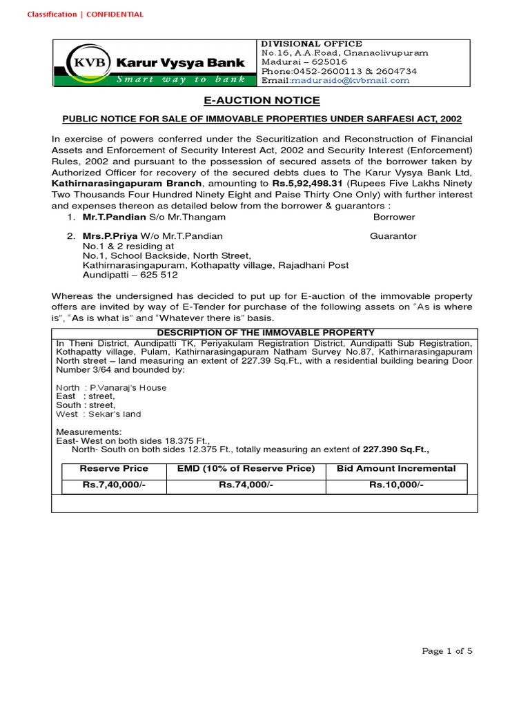 Auction Notice 1676978283 | Download Free PDF | Auction | Banks