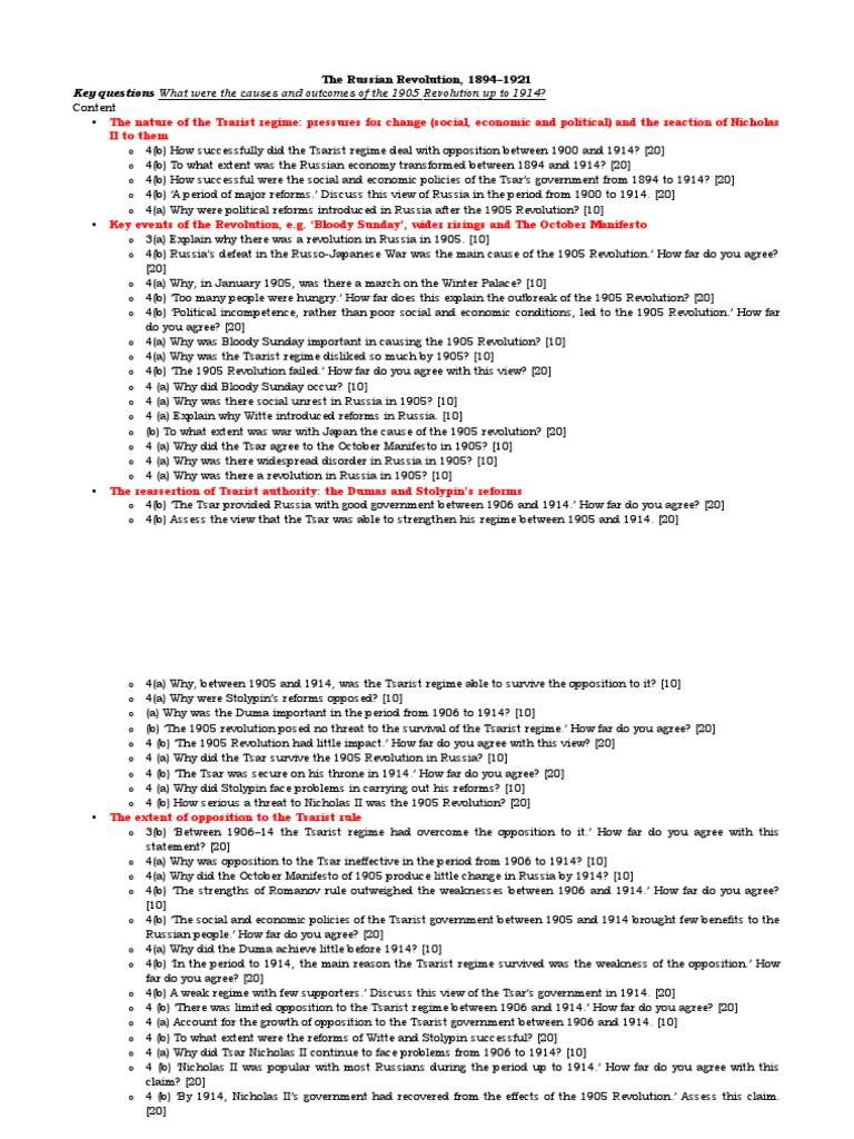 Russia - 1894-1924 - General File | PDF | Nicholas Ii Of Russia ...