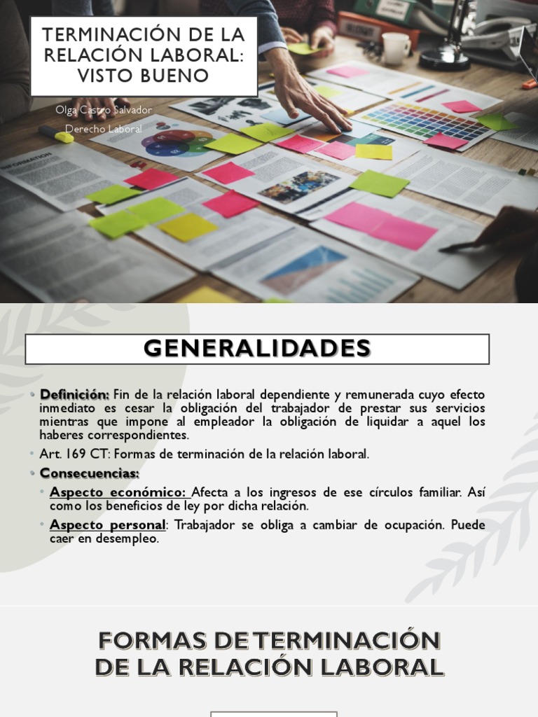 Terminacion de La Relacion Laboral PPT Distancia | PDF | Derecho ...