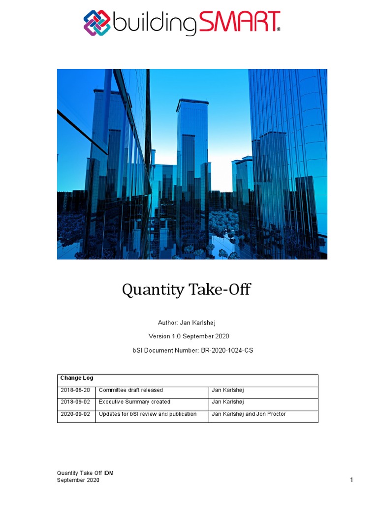 Quantity Take Off IDM | PDF | Life Cycle Assessment | Specification ...