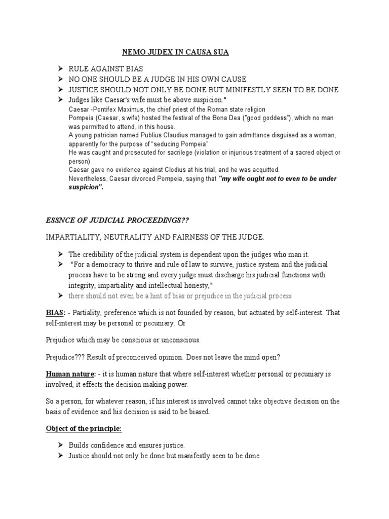 8.nemo Judex in Causa Sua | PDF | Justice | Crime & Violence