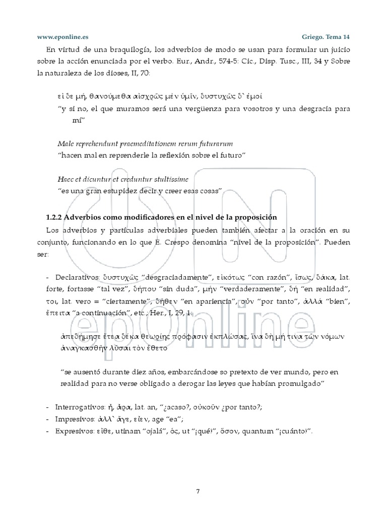 Preposiciones 2 | PDF | Adverbio | latín
