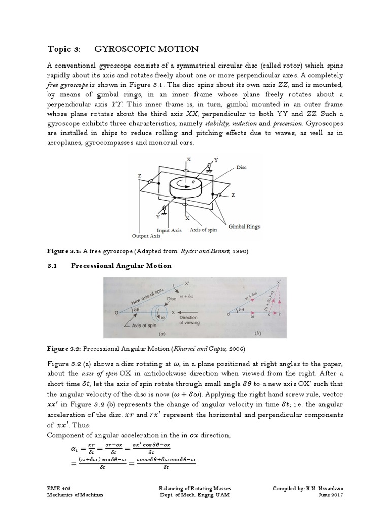 Topic 3. Gyroscopic Coupledocx | Download Free PDF | Rotation Around A ...