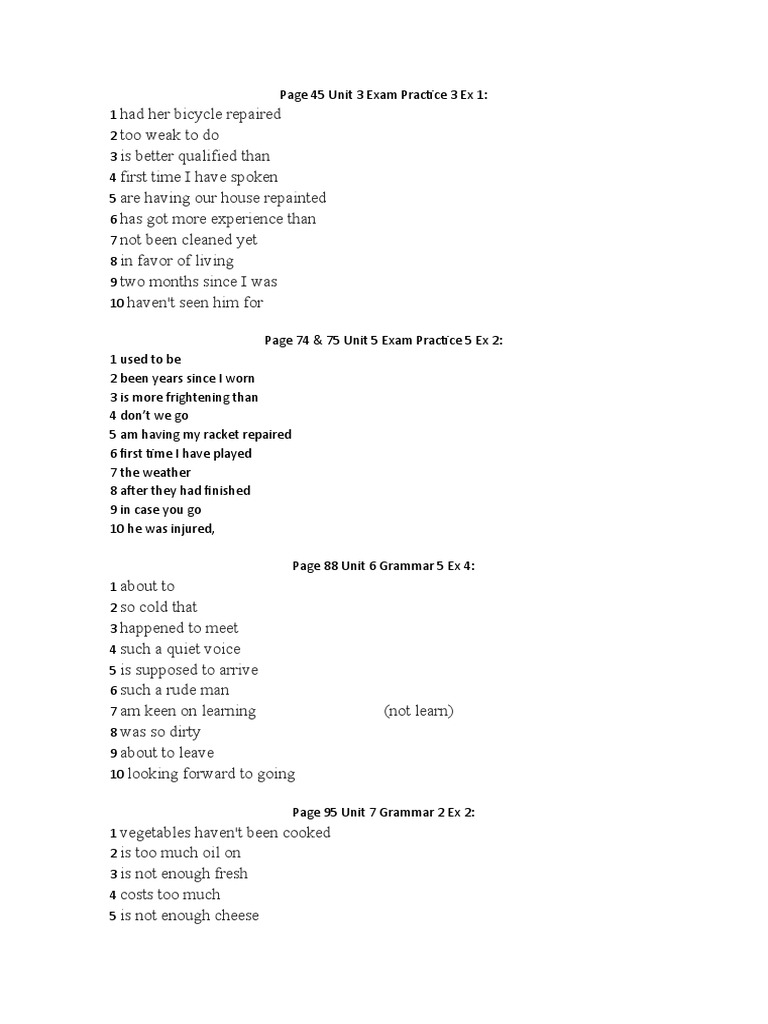 FCP SB New FCE KWT Answers 2 | PDF
