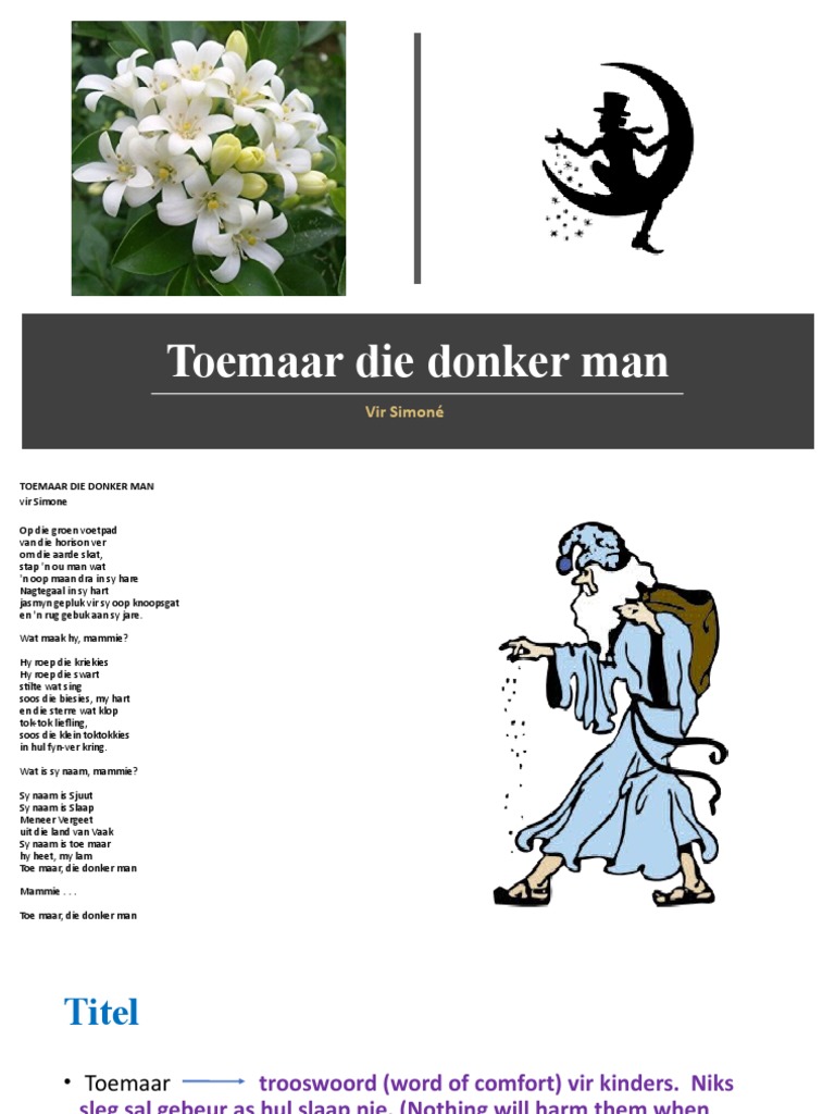 Toemaar Die Donker Man | PDF