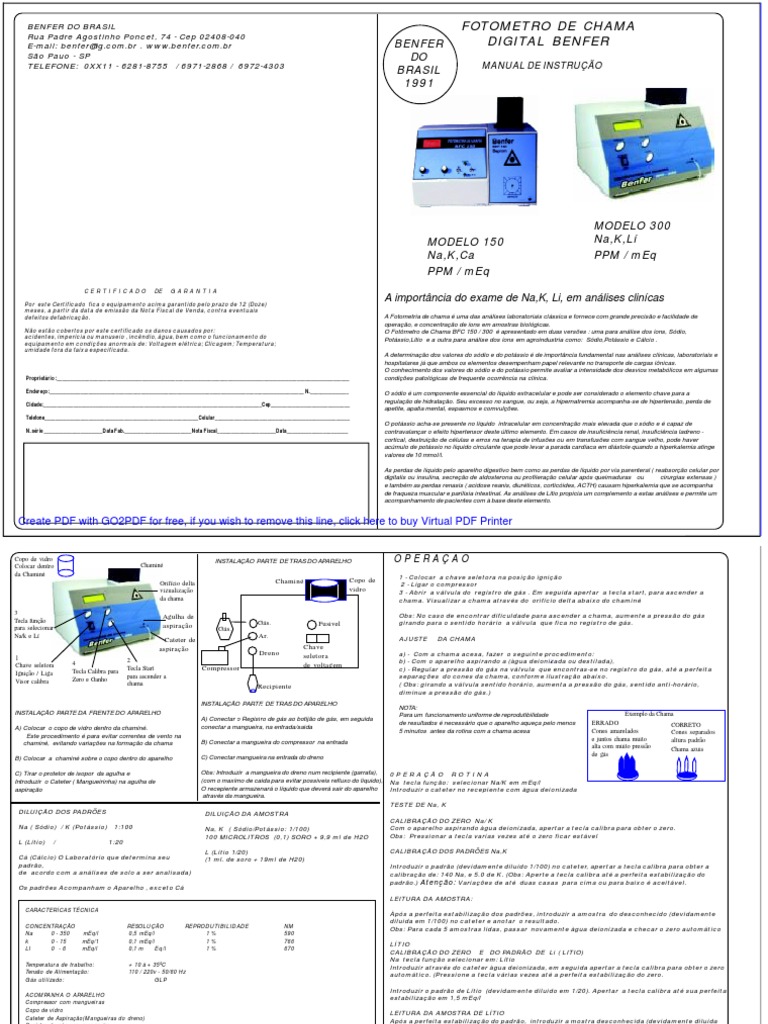 Fotometro Benfer | PDF