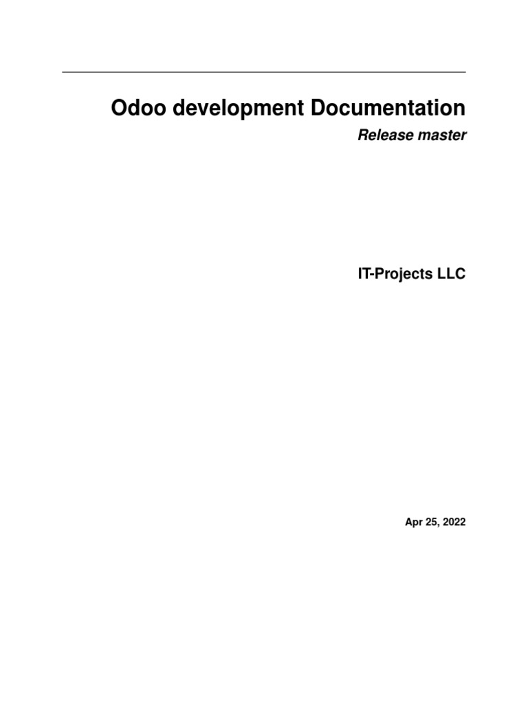 Odoo Development Documentation Odoo Development Pdf Postgre Sql Parameter Computer 9224
