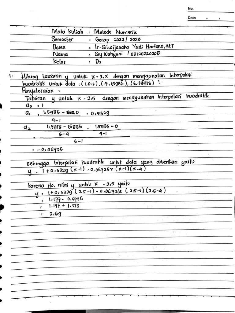 Final Metode Numerik | PDF