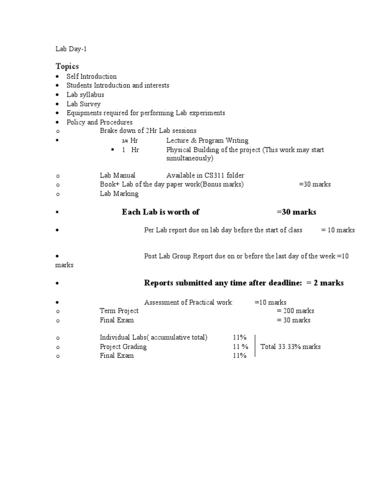 Lab Day 1: Introduction & Software Setup | PDF