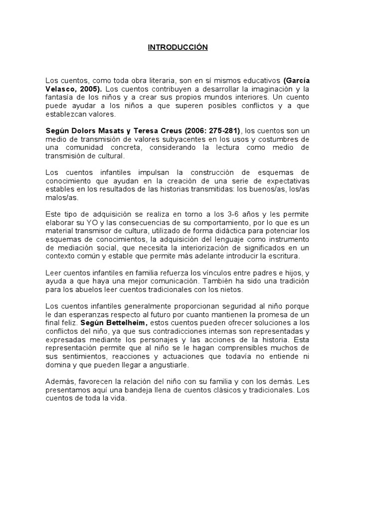 Cuentos Introduccion | PDF