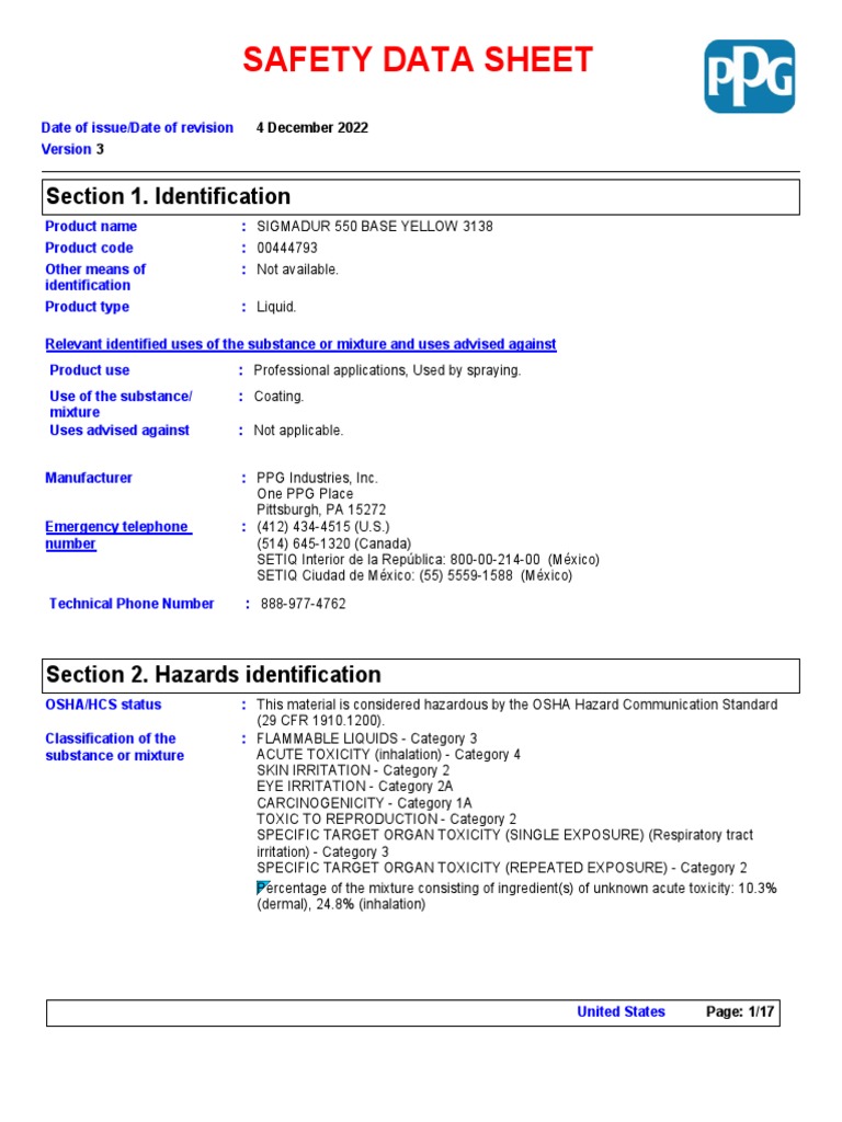 Sigmadur 550 Base Yellow 3138 | PDF
