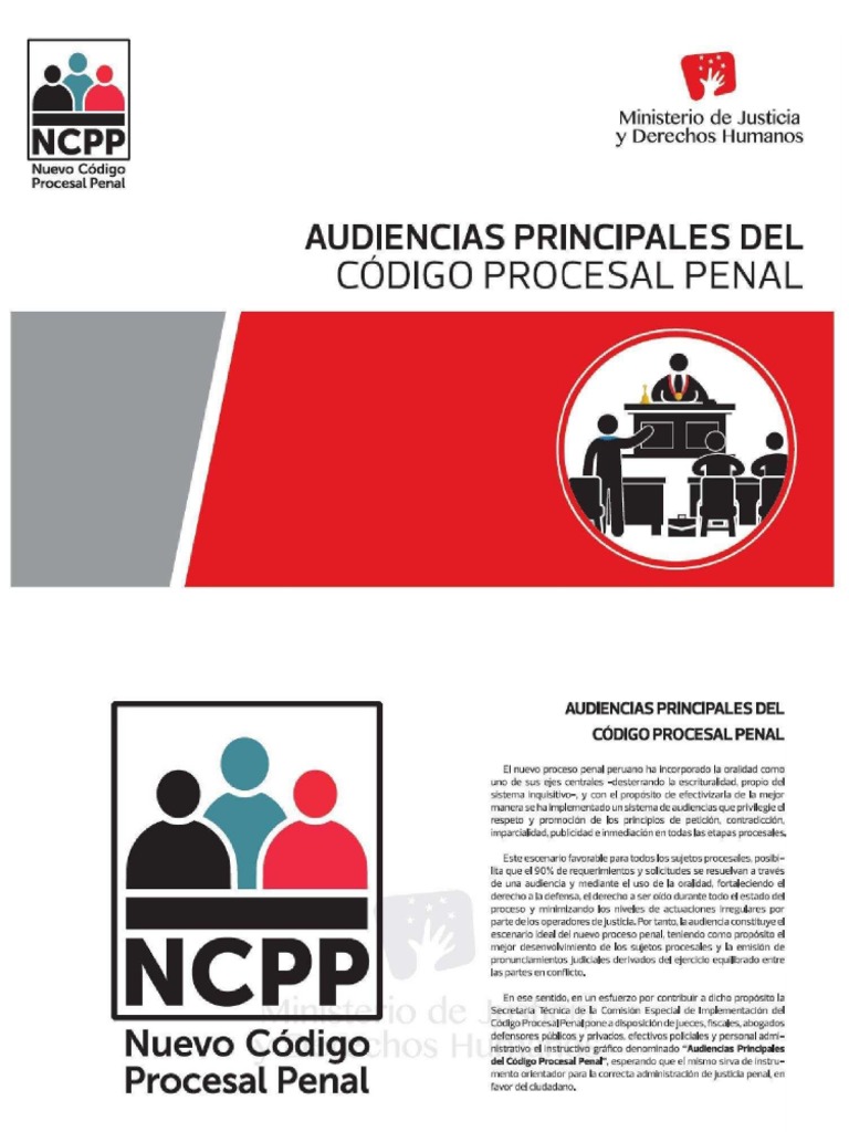 PDF Audiencias Principales Del Codigo Procesal Penal Compress | PDF