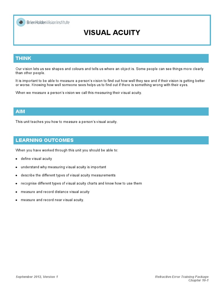Visual Acuity | Download Free PDF | Visual Acuity | Glasses
