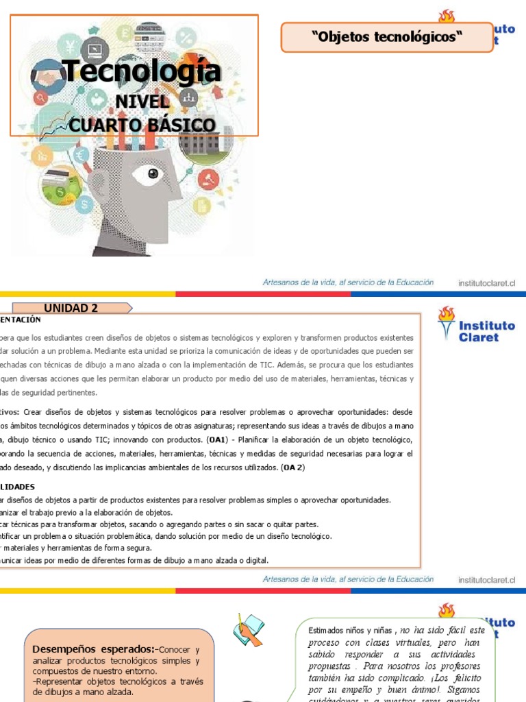 Tecnología 4° Básico Objetos Tecnológicos | PDF | Dibujo | Tecnología ...