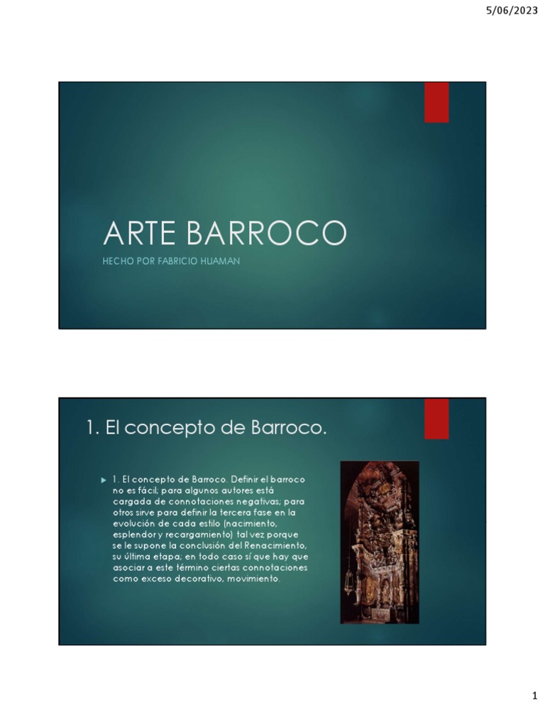 Arte Barroco | PDF | Barroco | Renacimiento