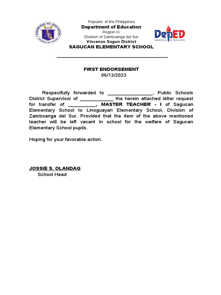 Letter of Intent To Transfer Template | PDF