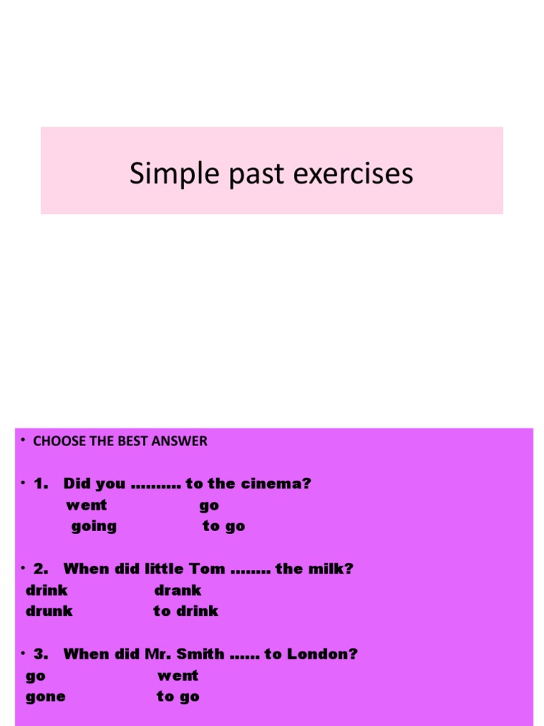 Simple Past Quiz 3º Anos | PDF