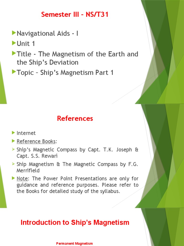 Ship Magnetism and Compass Deviation | PDF | Magnetism | Compass