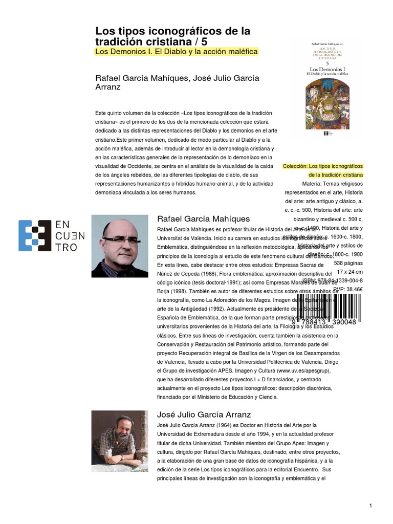 Los Tipos Iconograficos De La Tradicion Cristiana 5 Pdf Demonios