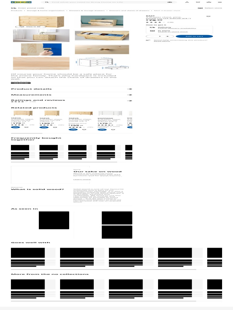 RAST 3-Drawer Chest, Pine, 62x68 CM (2438x2634) - IKEA CA | PDF