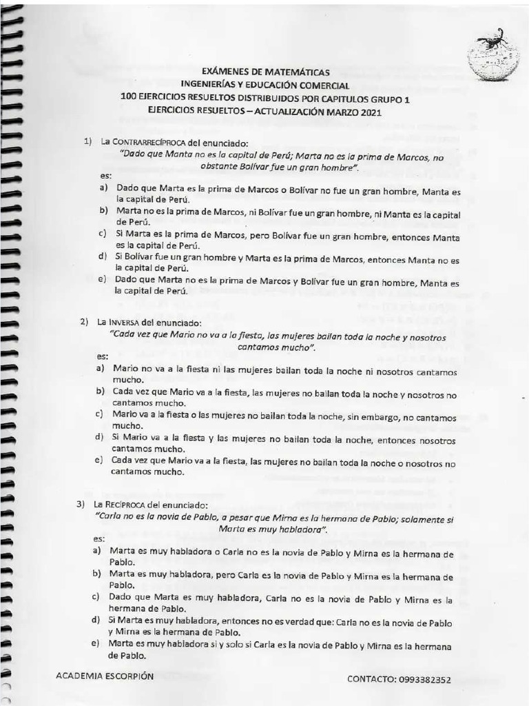 Ejercicios de Práctica | PDF