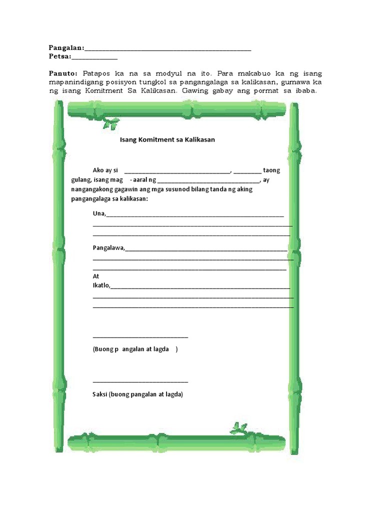 Activity Sheet in Esp 10 | PDF