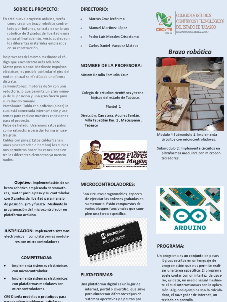 Triptico Arduino 2 Descargar Gratis Pdf Programa De Computadora 