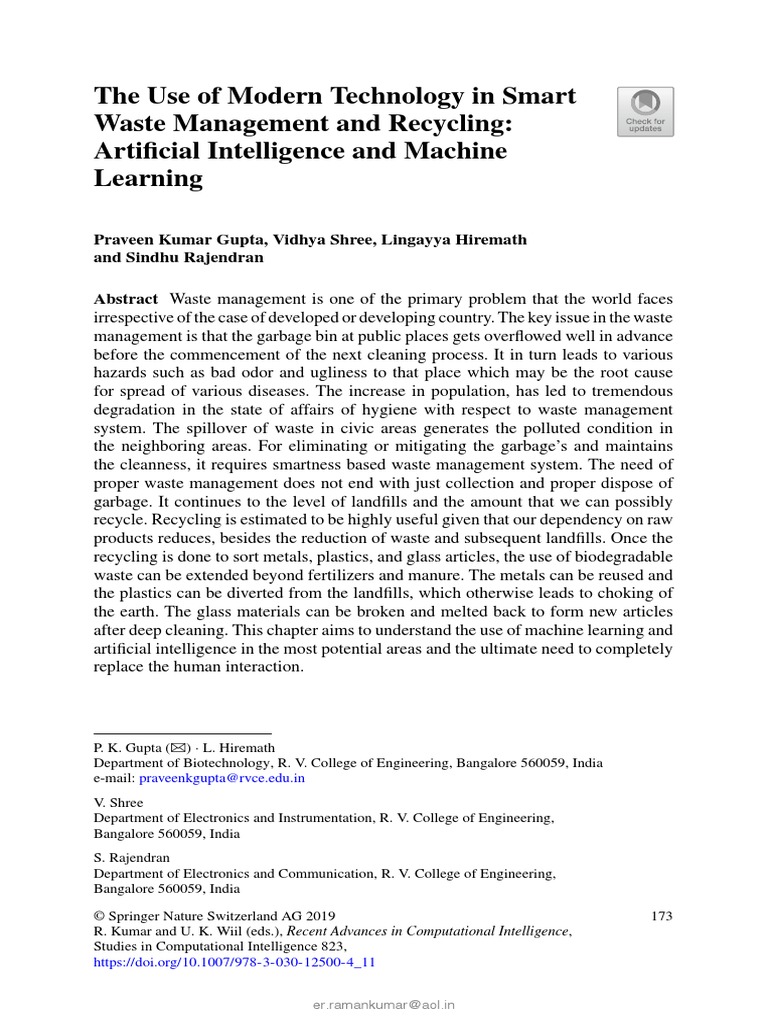 AI-Powered Smart Waste Solutions | PDF | Recycling | Radio Frequency ...