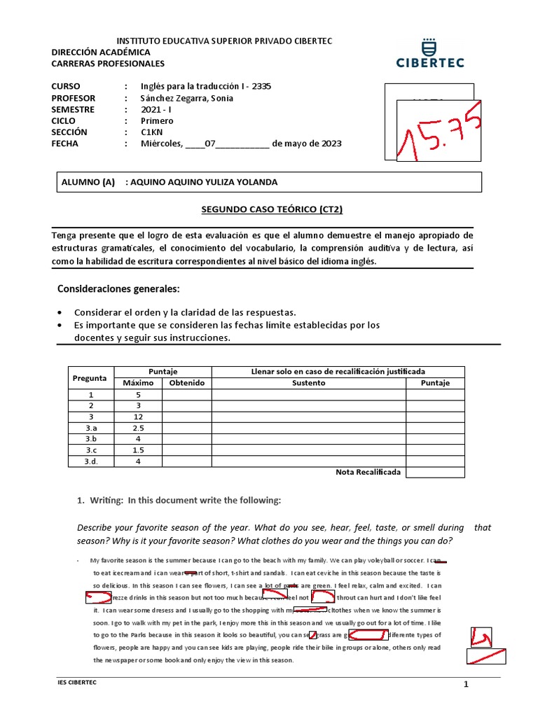 2325 - Ingles Paraingles La Traduccion I - c1kb - 00 - ct2 - Sanchez Zegarra Sonia (1 ...