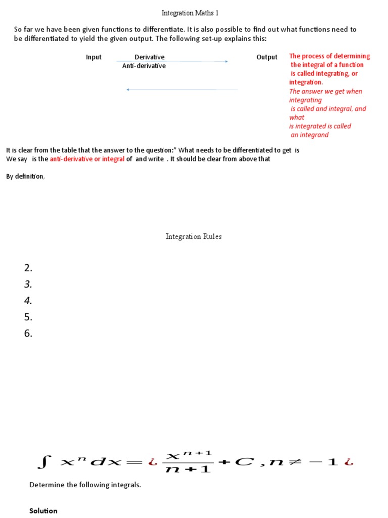 Integration Maths 1 | PDF | Integral | Exponential Function