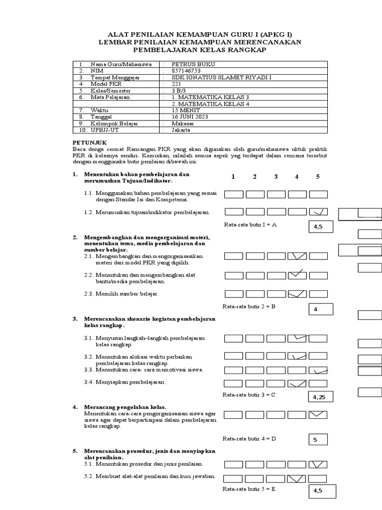 Apkg 1 Pkr. - Petrus Buku | PDF | Karier & Perkembangan | Seni