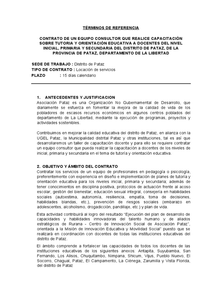 TDR Taller TOE | PDF | Educación sexual