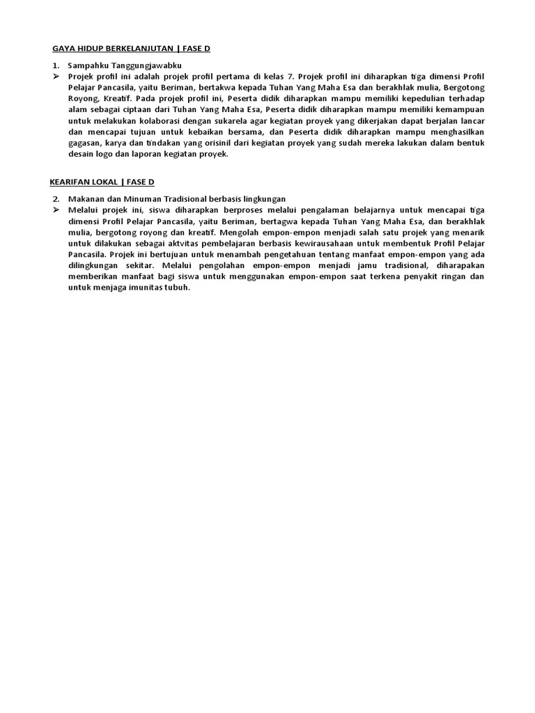 Deskripsi Raport P5 - 2022 | PDF