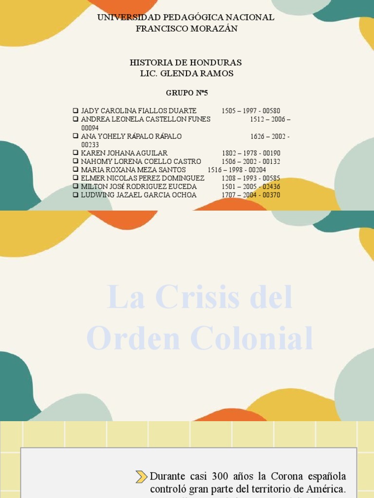 Crisis Del Orden Colonial | PDF | Colonialismo | Imperio español
