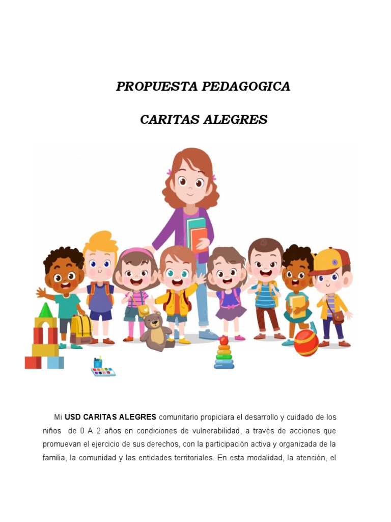 Propuesta Caritas Alegres 2022 | PDF | Educación de la primera infancia | Infancia
