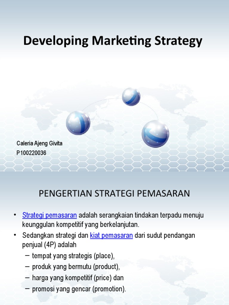 Developing Marketing Strategy | PDF | Bisnis